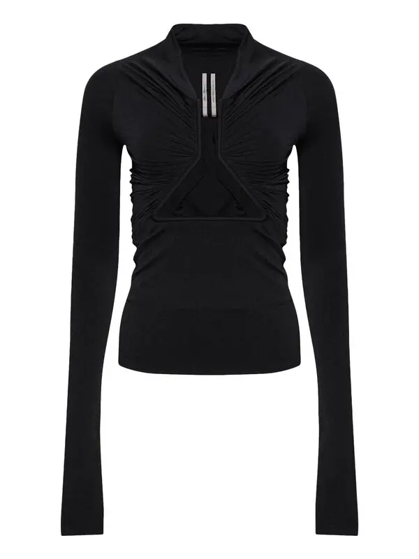 Rick Owens Jersey Long-sleeve Prong Top - Black
