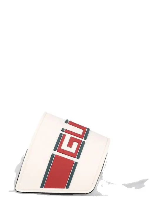 Gucci Stripe Rubber Slide Sandal - White