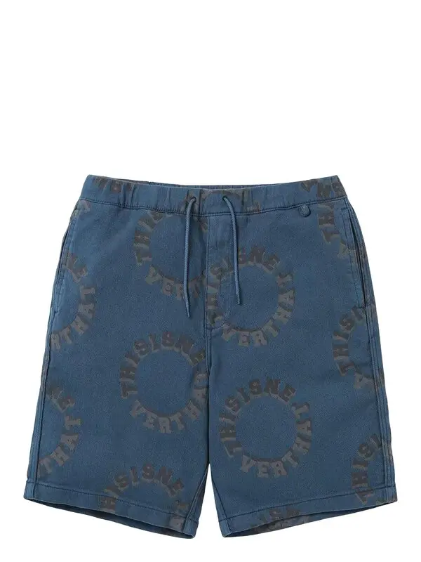 THISISNEVERTHAT 2tone Logo Jacquard Short - Blue