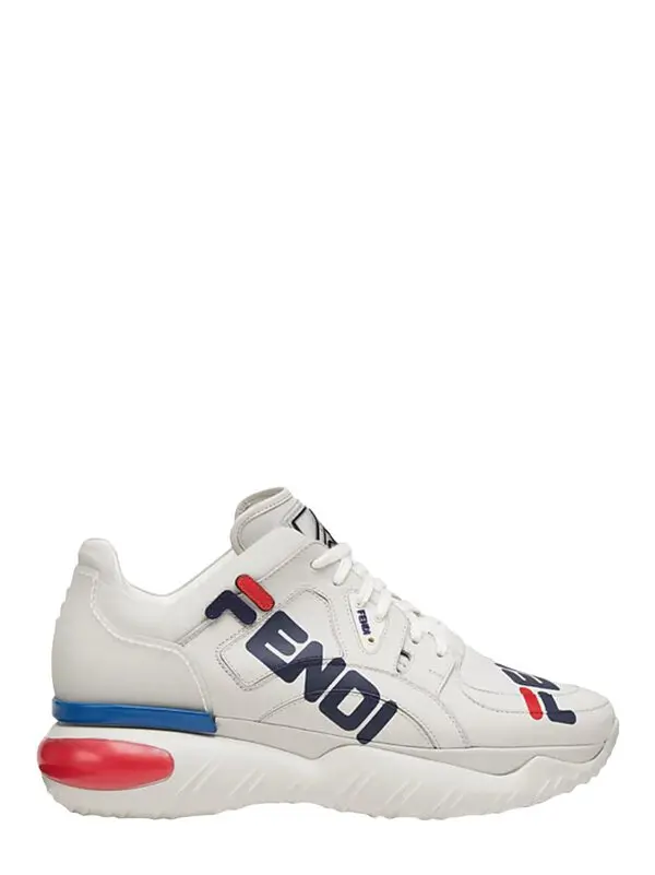 FILA Fendi X Nappa Leather Low Top Sneakers - White