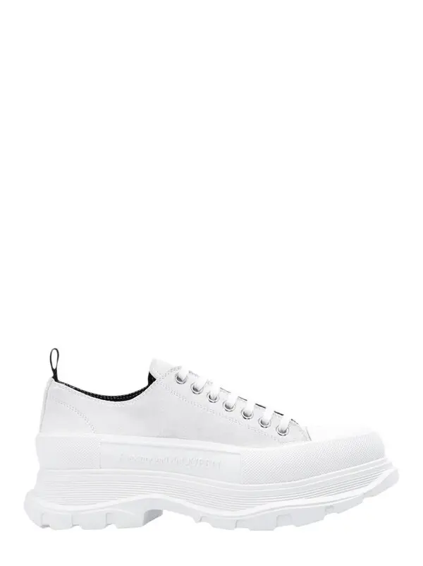 Alexander McQueen Tread Slick Lace-up Sneakers - White