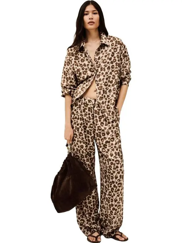 Ba&sh Bloy Printed Pants - Brown / Neutral