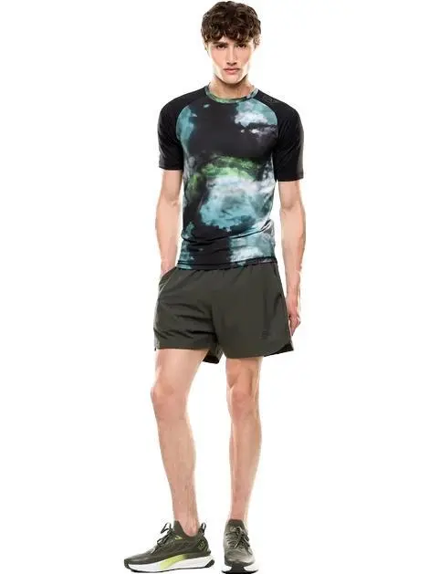 Emporio Armani Printed Technical Fabric T-shirt - Red