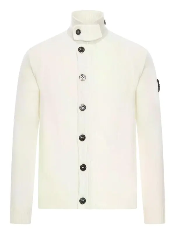 Stone Island Stand-up Collar Cardigan - Neutrals