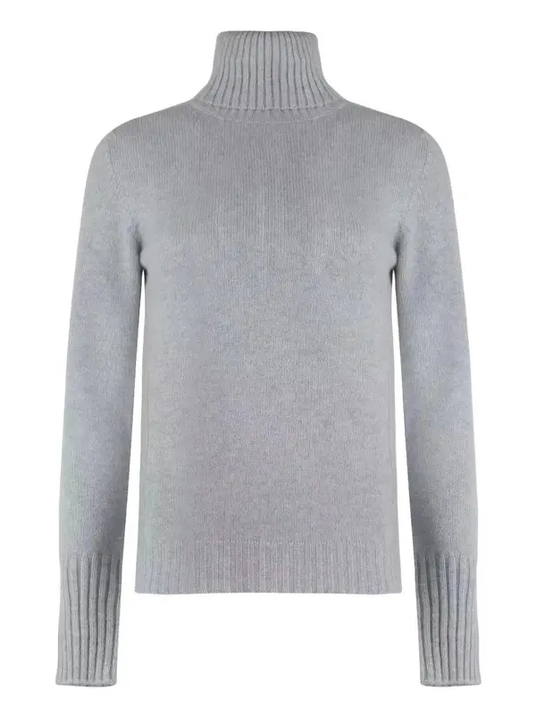 THE (ALPHABET) Cashmere Turtleneck Sweater - Grey