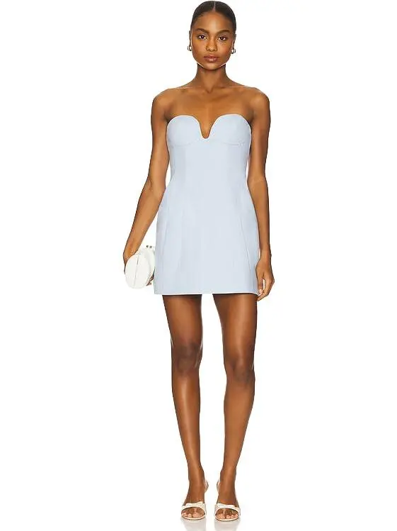 CAMILA COELHO Lotta Mini Dress - Barely Blue
