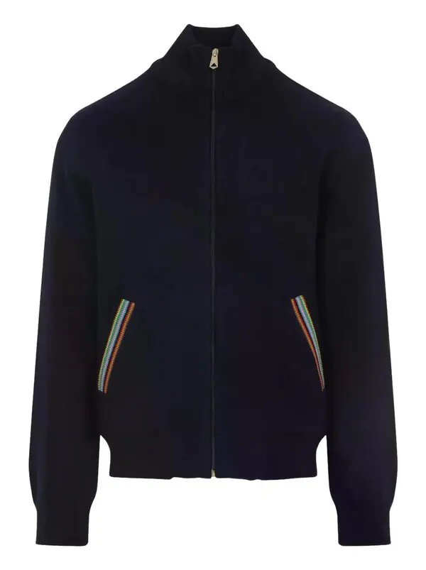 Paul Smith Zip-up Striped Jacket - Blue