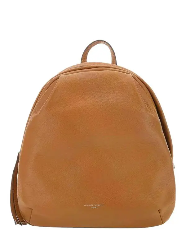 GIANNI CHIARINI Emanuela Pleated-detail Backpack - Brown