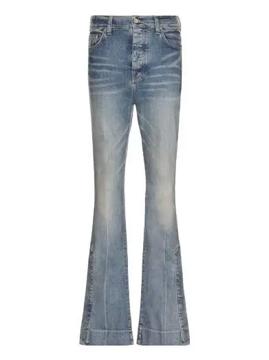 Amiri Stacked Flare Jeans - Clay Indigo