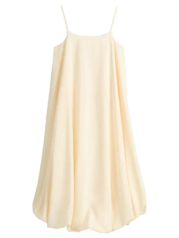 Cos Bubble-hem Midi Dress - White