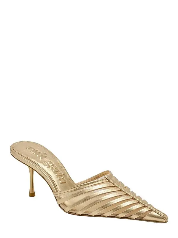 Cult Gaia Viera Mule Pumps - Brass