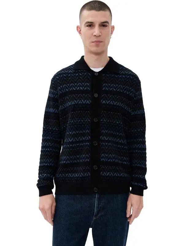 Missoni Buttoned Cardigan - Blue And Black Tones