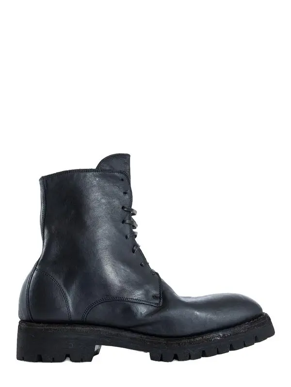 Guidi Laced Up Boots - Black