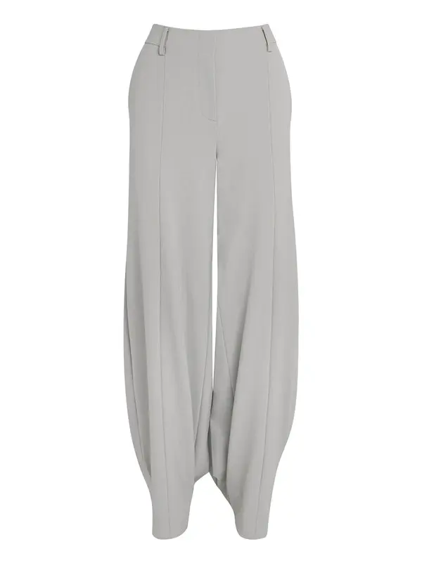 Jean Paul Gaultier Cuff-detail Tailored Trousers - Grey