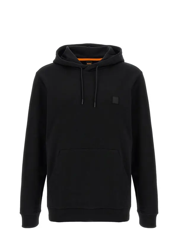 Hugo Boss Cotton French Terry 'we Talk' Hoodie - Black
