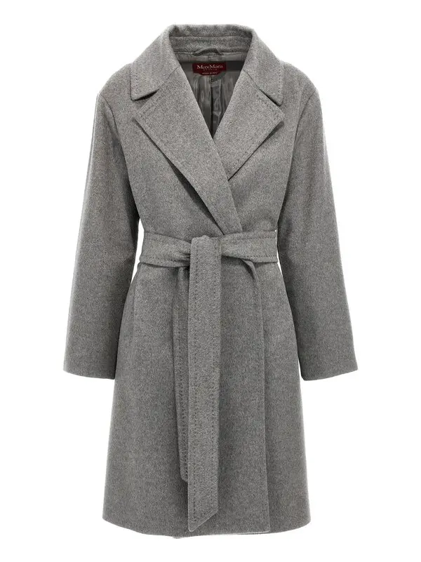 MAX MARA STUDIO Cashmere 'pazzo' Coat - Gray