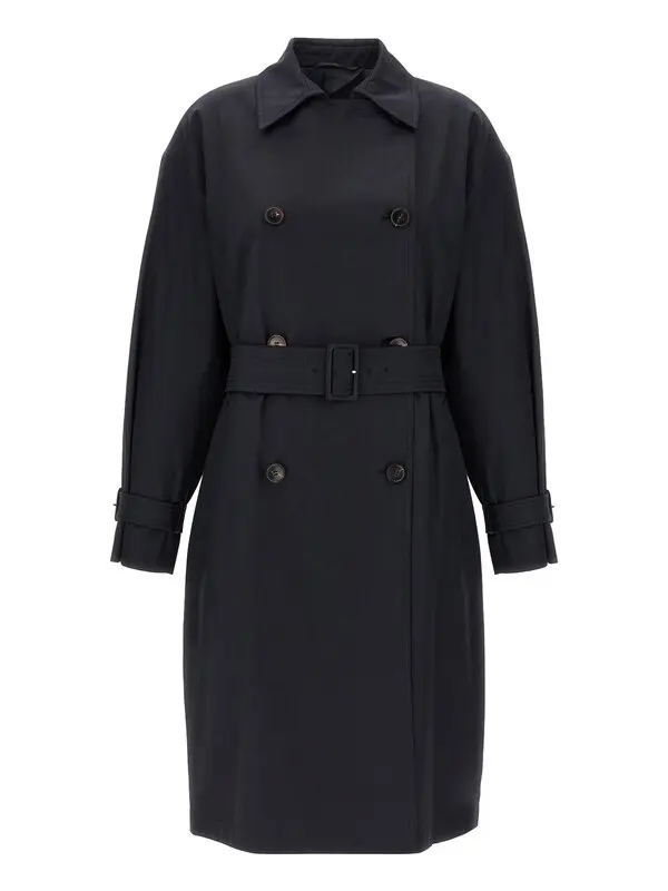 MAX MARA STUDIO Ebrien Trench Coat - Blue