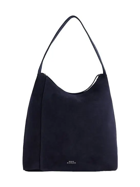 Studio Nicholson Leather Hobo Bag - Darkest Navy