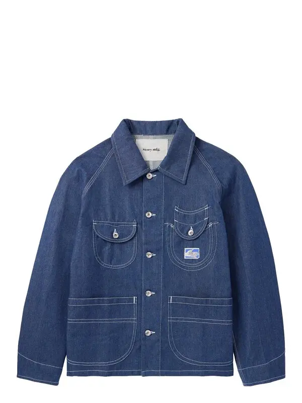 STORY MFG. Circuit Indigo-dyed Denim Jacket - Blue