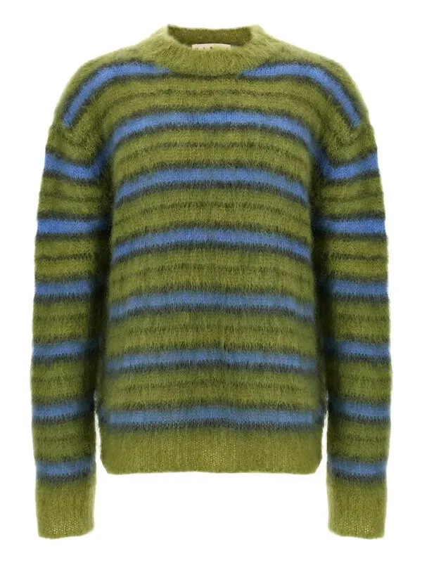 Marni Striped Mohair-blend Sweater - Multicolor