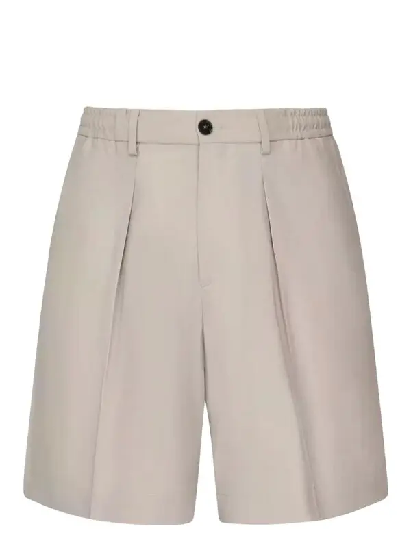 BE ABLE Pleated Drawstring Shorts - Neutrals