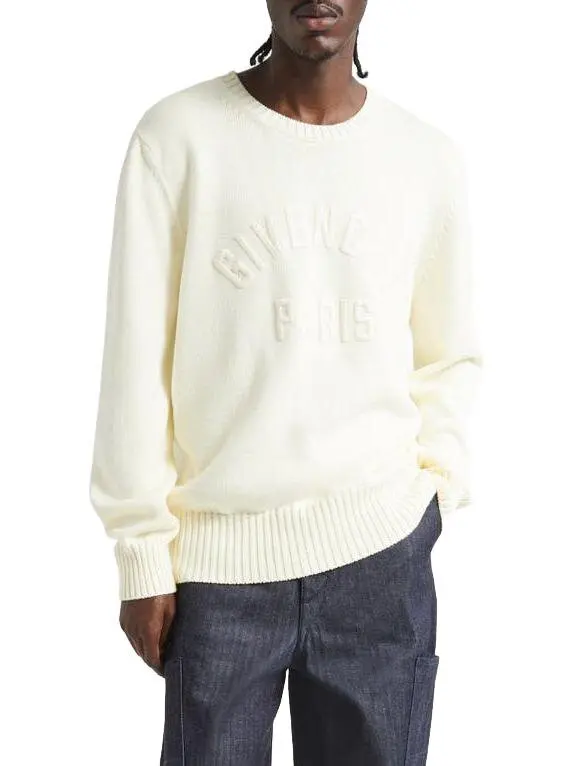 Givenchy Embroidered Logo Crewneck Sweater - Ecru