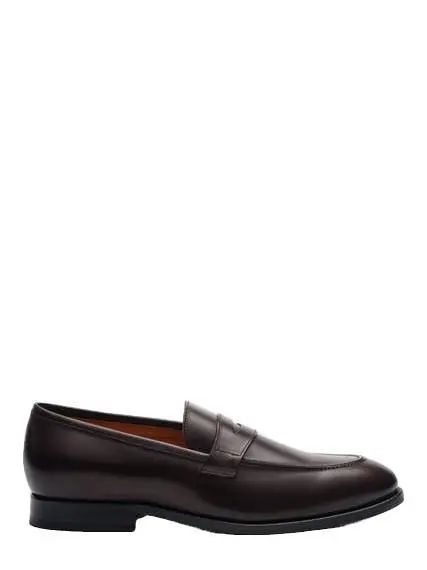 Jack Erwin Leather Penny Loafer - Brown Full Grain