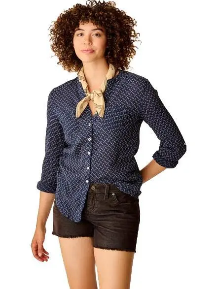 Carve Designs Dylan Gauze Tunic - Navy Disco