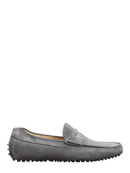 Jack Erwin Parker Suede Driving Loafer - Ash Gray Suede