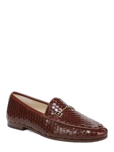 Sam Edelman Loraine Lizard Embossed Loafer - Copper Brown