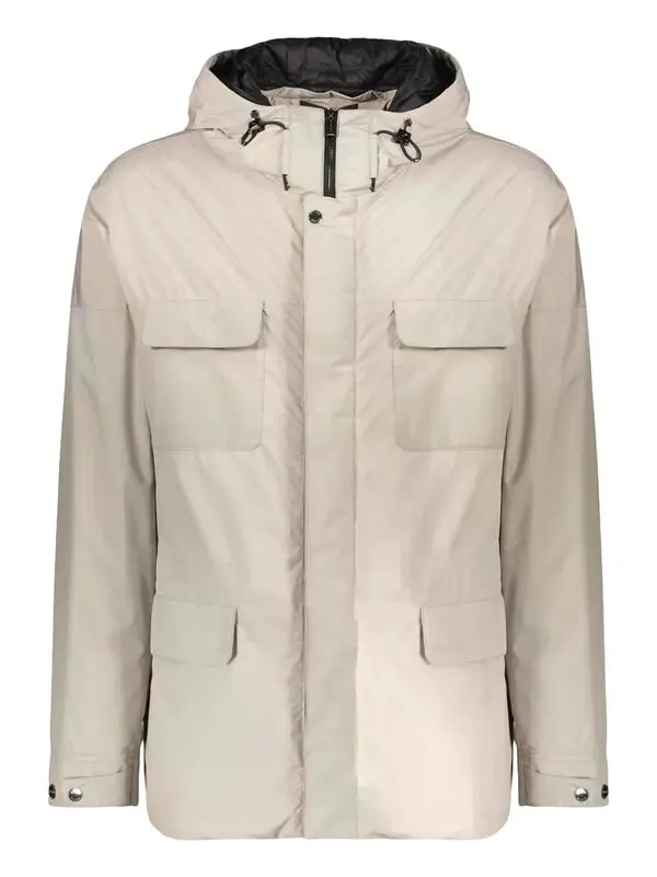 MOORER Padded Drawstring Jacket - Neutrals