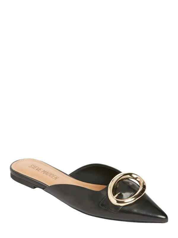 Steve Madden Ira Pointed Toe Mule - Black Leather