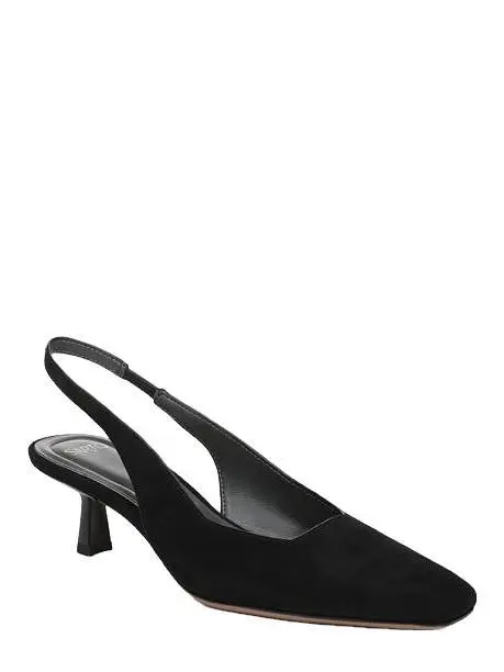 Franco Sarto Raven Slingback Kitten Heel Pumps - Black/black
