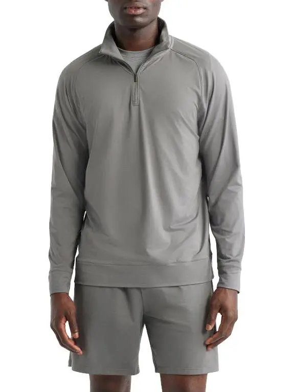 Zella Live In Performance Quarter Zip Pullover - Grey Pewter