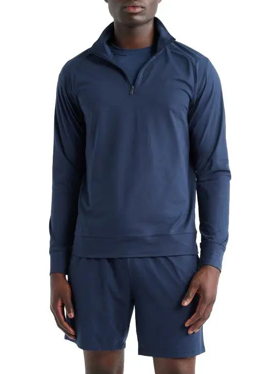 Zella Live In Performance Quarter Zip Pullover - Navy Eclipse