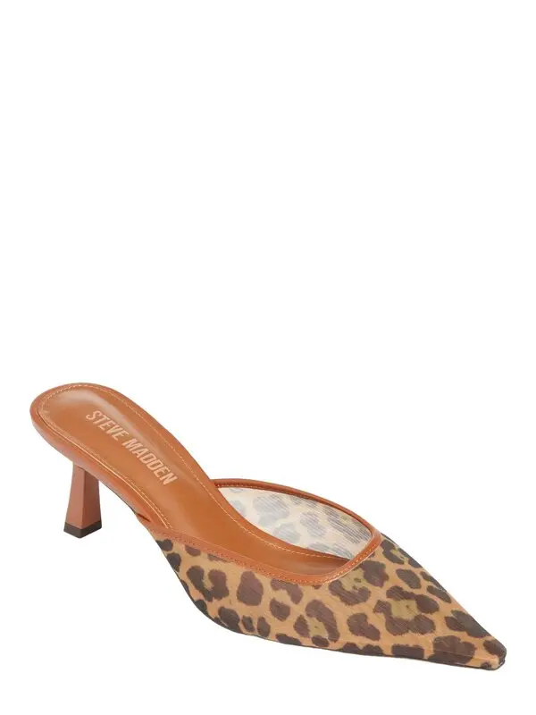 Steve Madden Lisbeth Pointed Toe Mule - Leopard Mesh