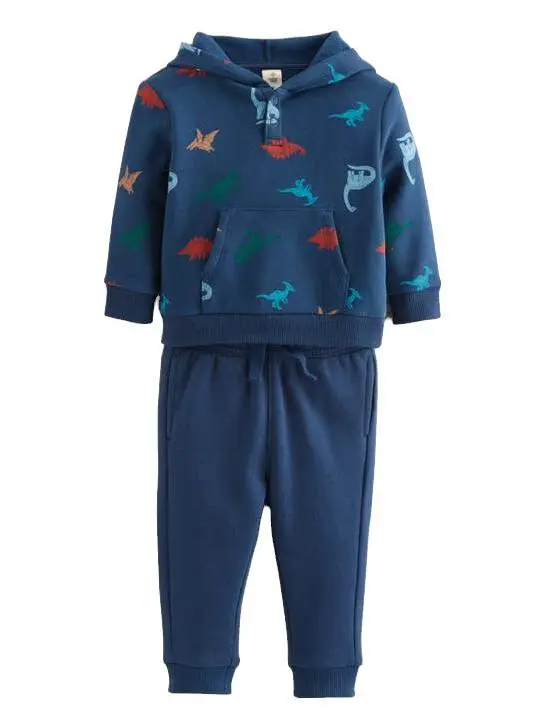 TUCKER + TATE Hoodie And Joggers Set - Navy Dino Toss- Navy