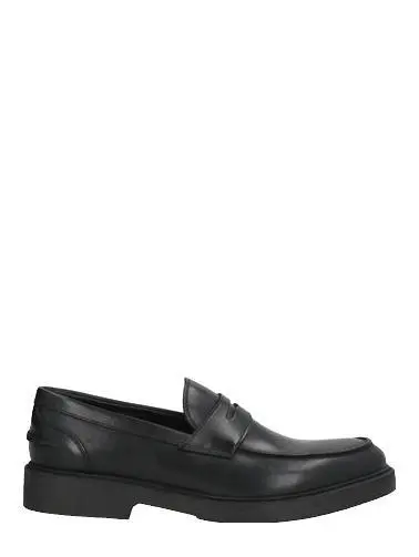 CALPIERRE Calfskin Penny Loafers - Black