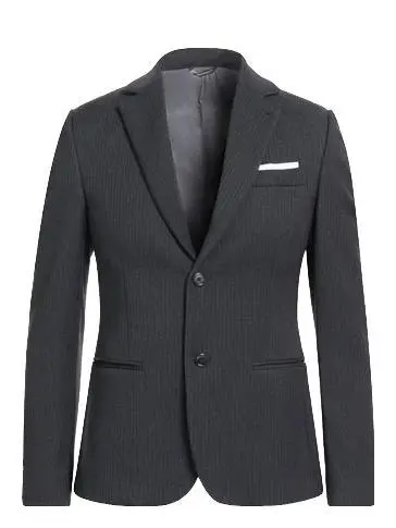 DANIELE ALESSANDRINI Striped Single-breasted Blazer - Grey