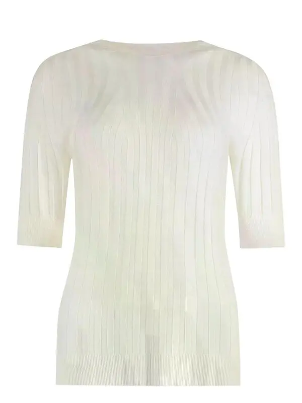 Peserico Ribbed Knit T-shirt - White
