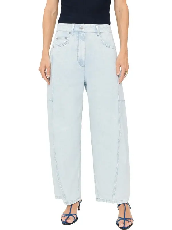 Tibi Petite Sid Cropped Jeans - Bleached Denim