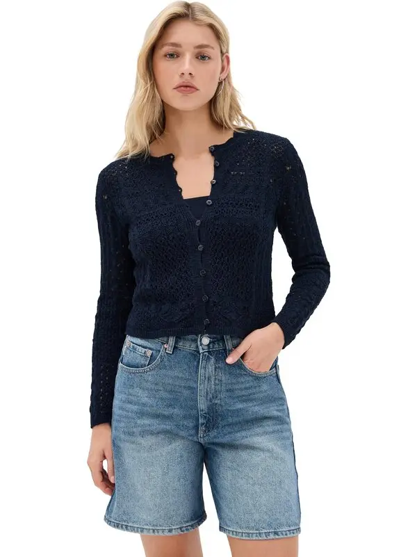 Ba&sh X Suzie Kondi Sidali Knit Cardigan - Marine