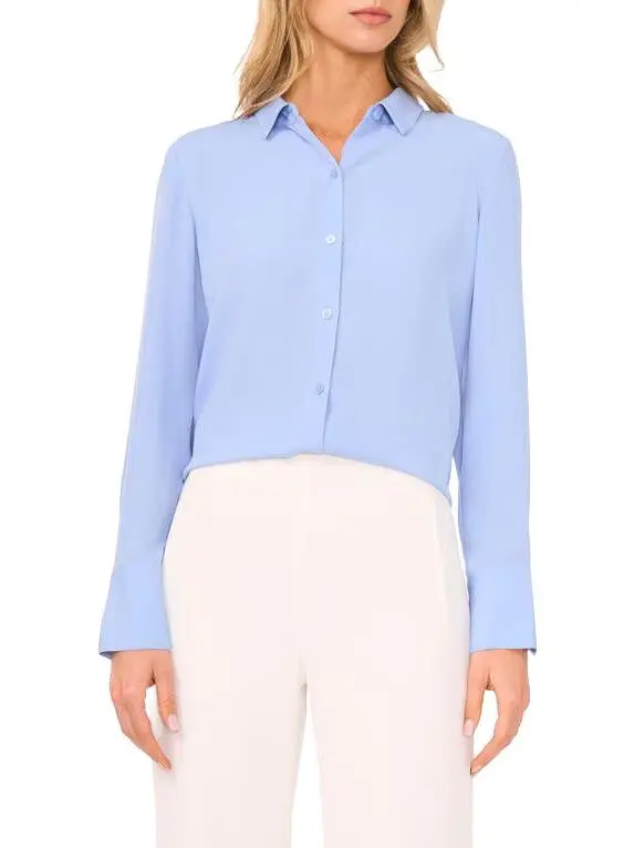 Halogen Clean Front Button-up Shirt - Forever Blue
