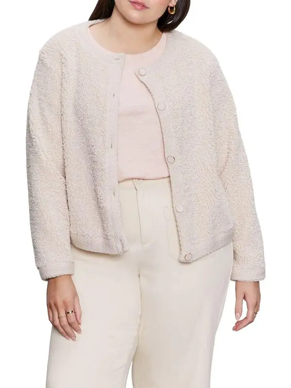 Sanctuary High-pile Fleece Cardigan - Light Oat