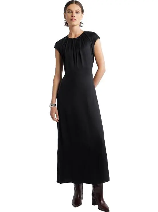 Nordstrom A-line Dress With Cap Sleeves - Black