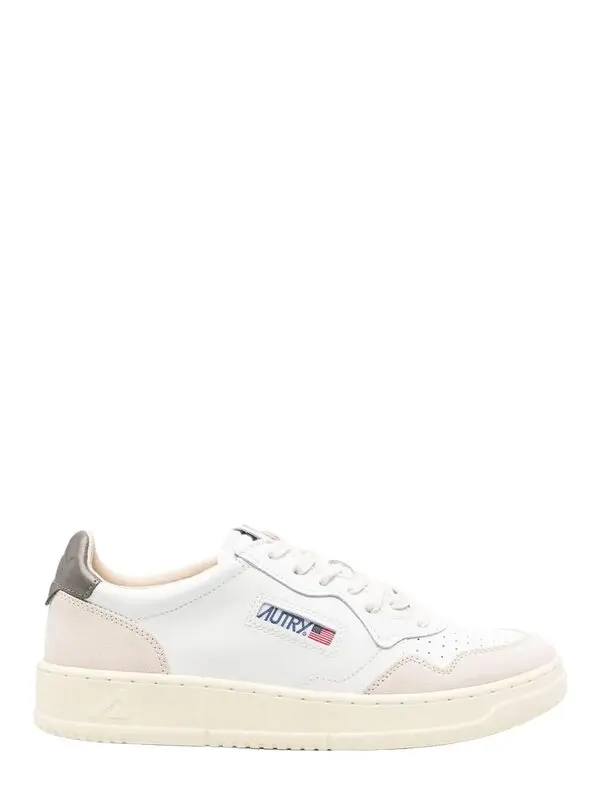 AUTRY Medalist Low Leather/suede Sneakers - Wht/morel