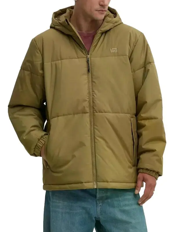 VANS Logo-embroidered Padded Jacket - Brown