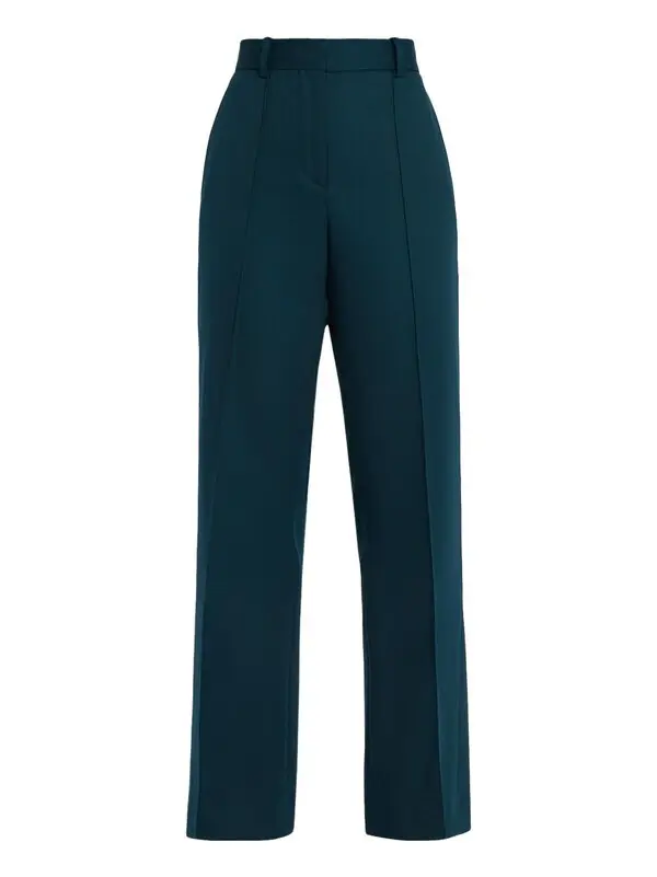 REISS Jade Pintuck Flare-leg Trousers - Green