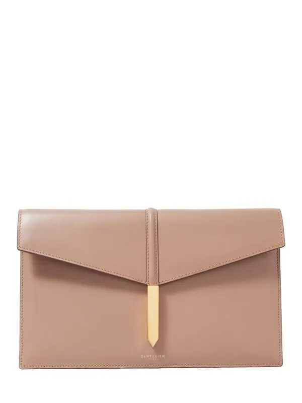 DEMELLIER Tokyo Leather Clutch - Neutrals