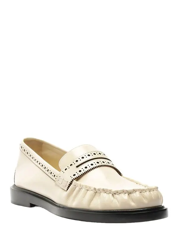 ALEXANDRE BIRMAN Soft Brogue Loafers - Eggshell